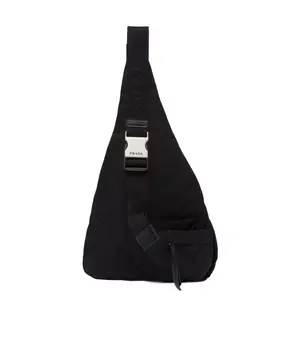 Prada Logo Plaque Zipped Backpack