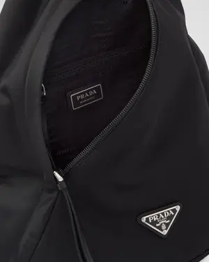 Prada Logo Plaque Zipped Backpack