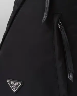 Prada Logo Plaque Zipped Backpack