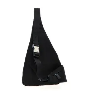 Prada Logo Plaque Zipped Backpack