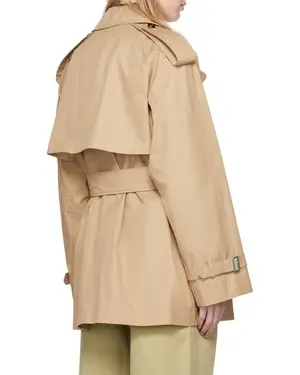 Burberry Double-breasted Belted Trench Coat - Nude