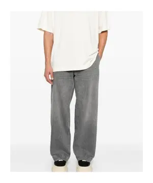 Emporio Armani Graphic Printed Straight-leg Jeans