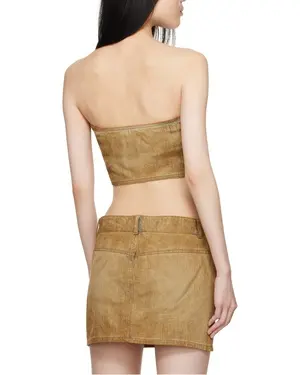 DIESEL® De-villess-fsf Strapless Cropped Top - Brown