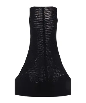 Alaïa Peplum Sleeveless Dress With Geometric Cutouts