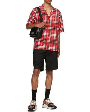 Burberry Logo Printed Zip-up Crossbody Bag