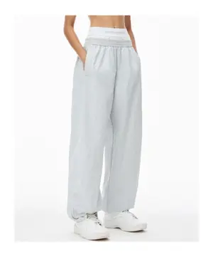 Alexander Wang Mid-rise Track Pants With Exposed Logo Trim