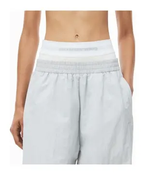 Alexander Wang Mid-rise Track Pants With Exposed Logo Trim