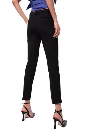 Pinko Belted Tailored Trousers - Black