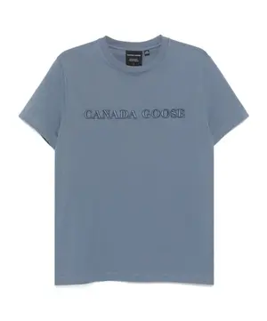 Canada Goose Logo Embroidered Crewneck T-shirt - Blue