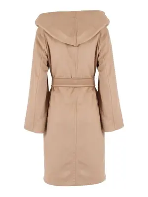 Max Mara Newmang Belted Hooded Coat - Camel