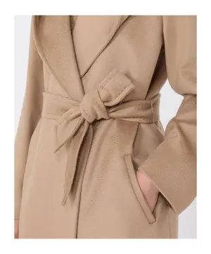 Max Mara Newmang Belted Hooded Coat - Camel
