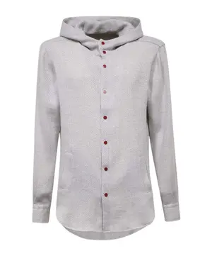 Kiton Hooded Shirt - Gray