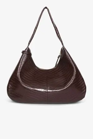 GANNI Croc Effect Extra Large Hobo Bag
