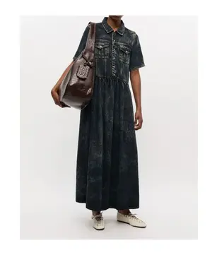 GANNI Croc Effect Extra Large Hobo Bag