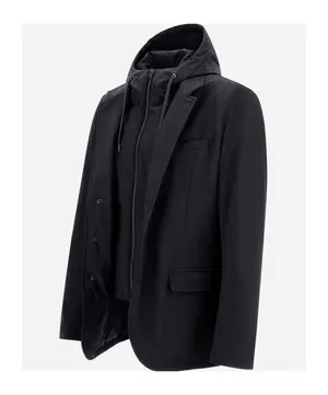 Herno Hooded Three-button Jacket