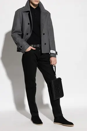 Dolce & Gabbana Frayed Hem Slim Fit Jeans - Black