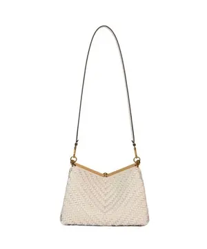 Etro Medium Woven Vela Bag - White