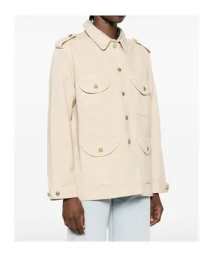 BLAZÉ MILANO Saharan Pocket Cotton Jacket - Nude