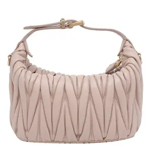 Miu Miu Logo Shoulder Bag - Nude
