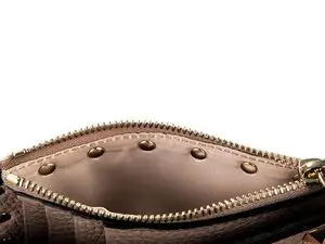 Valentino Garavani Rockstud Zip Card Holder Wallet - Brown
