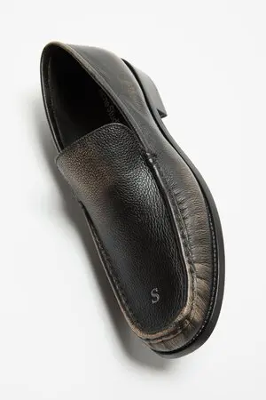 Acne Studios Stitched Slip-on Loafers - Black