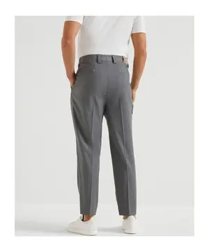 Brunello Cucinelli Tailored Wool Trousers - Black