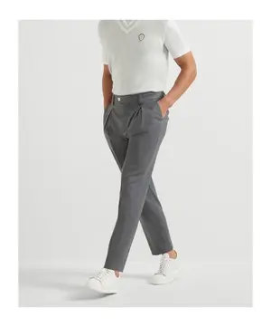 Brunello Cucinelli Tailored Wool Trousers - Black
