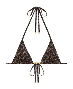Celine Triangle Top In Monogram Jersey - Black