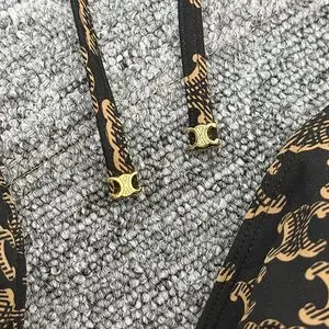 Celine Triangle Top In Monogram Jersey - No