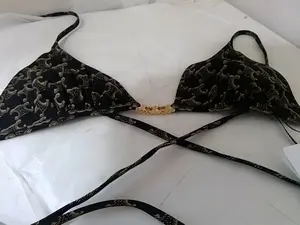 Celine Triangle Top In Monogram Jersey - No
