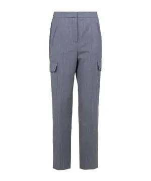 TWINSET Straight Leg Cargo Pants With Buckled Closures