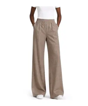 Fabiana Filippi Elastic Waist Wide Leg Pants - Gray