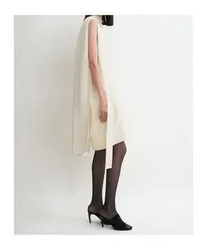 TOTEME Raw-edge Silk Cape Dress