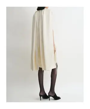 TOTEME Raw-edge Silk Cape Dress
