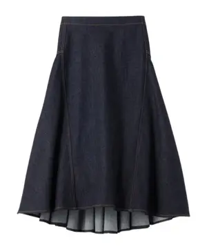 Jacquemus Zippered Denim Skirt - Black