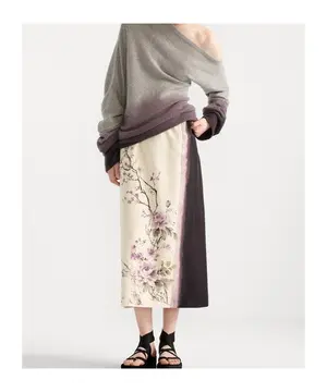 Dior Floral Print Midi Skirt