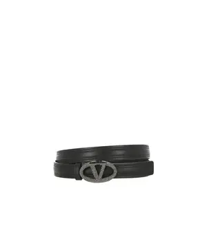 Valentino Garavani Vlogo Signature Embellished Belt - Black