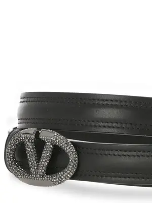 Valentino Garavani Vlogo Signature Embellished Belt - Black