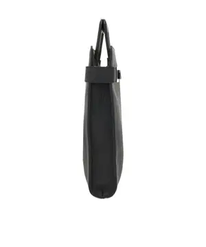 FERRAGAMO Gancini Buckle Business Bag - Black