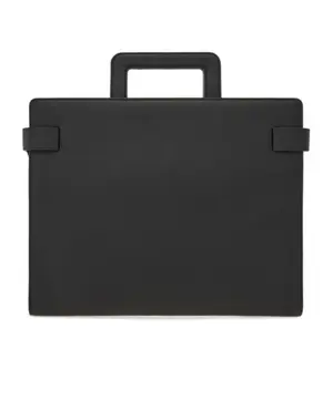 FERRAGAMO Gancini Buckle Business Bag - Black