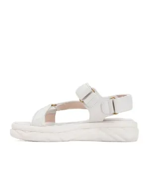 Gucci Double G Quilted Platform Sandals - White
