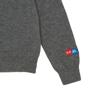 Play Comme Des Garcon X Invader Cardigan - Black