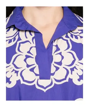 Etro Paisley Printed Midi Dress - Blue