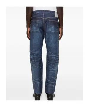 Junya Watanabe Distressed Straight Leg Jeans - Blue