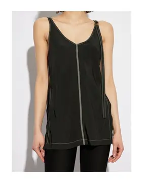 Sportmax Spaghetti Strap Plunge Neck Top