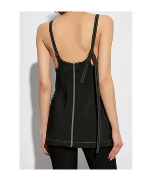 Sportmax Spaghetti Strap Plunge Neck Top
