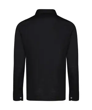 GIULIANO GALIANO Buttoned Virgin Wool Polo Shirt