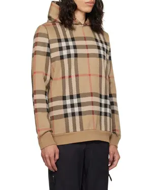 Burberry Checked Long Sleeve Hoodie