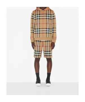 Burberry Checked Long Sleeve Hoodie