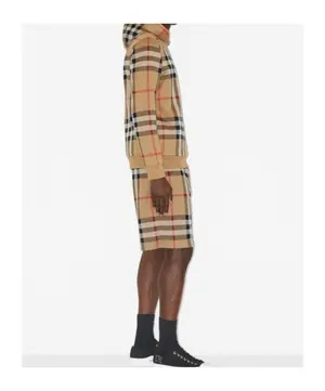 Burberry Checked Long Sleeve Hoodie